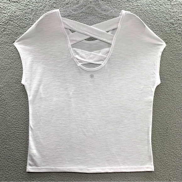 GAIAM | Tops | Gaiam Women Xs White Loose Fit Yoga Active Strappy ...